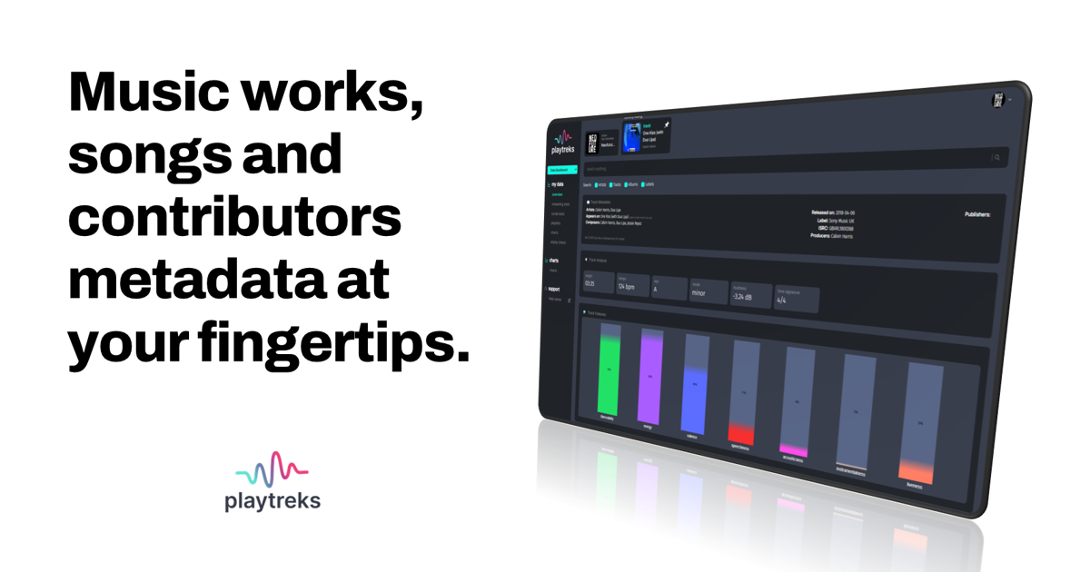 Music metadata | PlayTreks™ - All-in-one workspace for the music industry